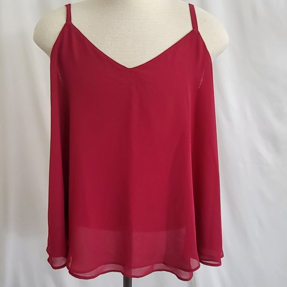 torrid | Tops | Torrid Size Sheer Triple Layer Flutter Spaghetti Strap ...